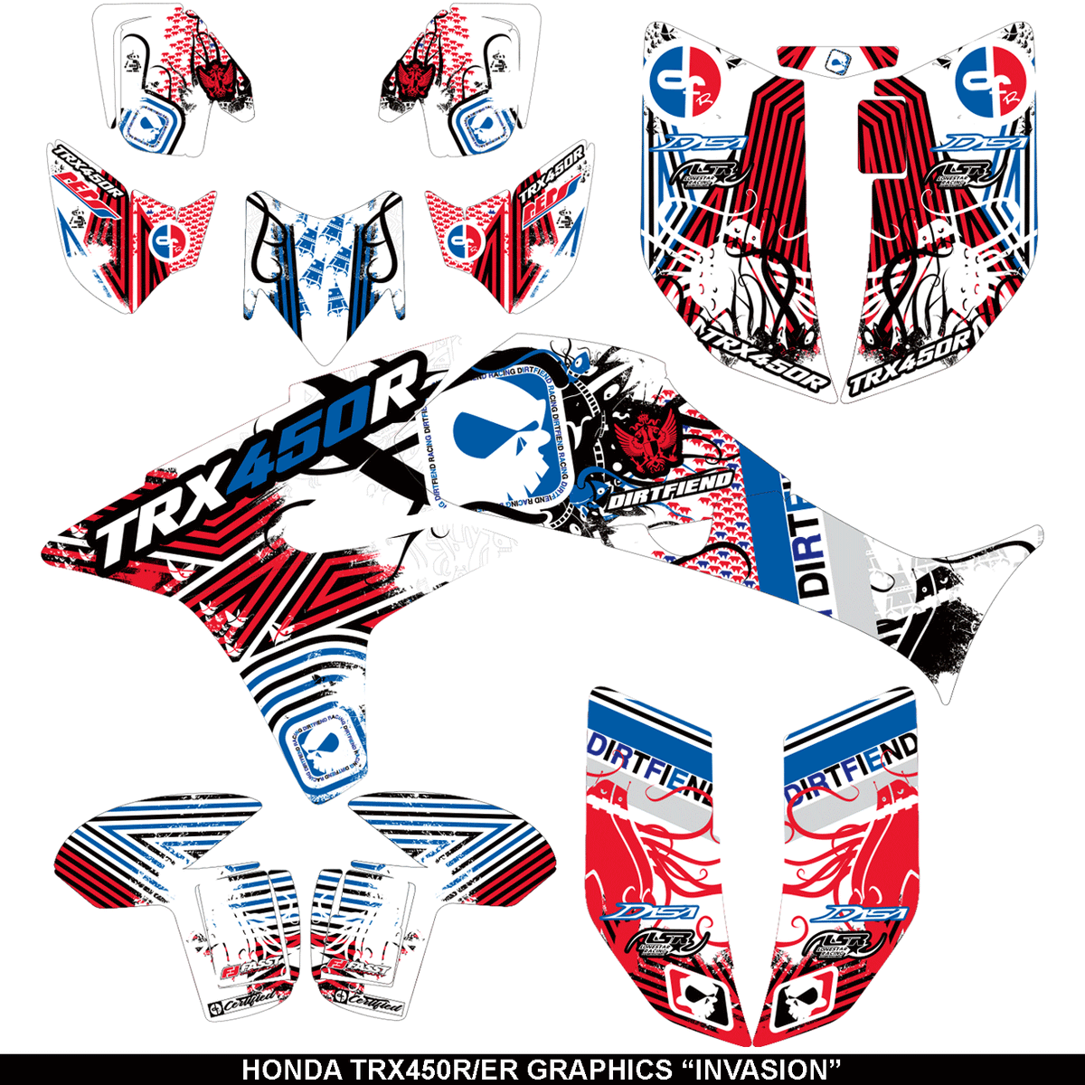 TRX450R GRAPHICS "INVASION" – DIRTFIEND RACING
