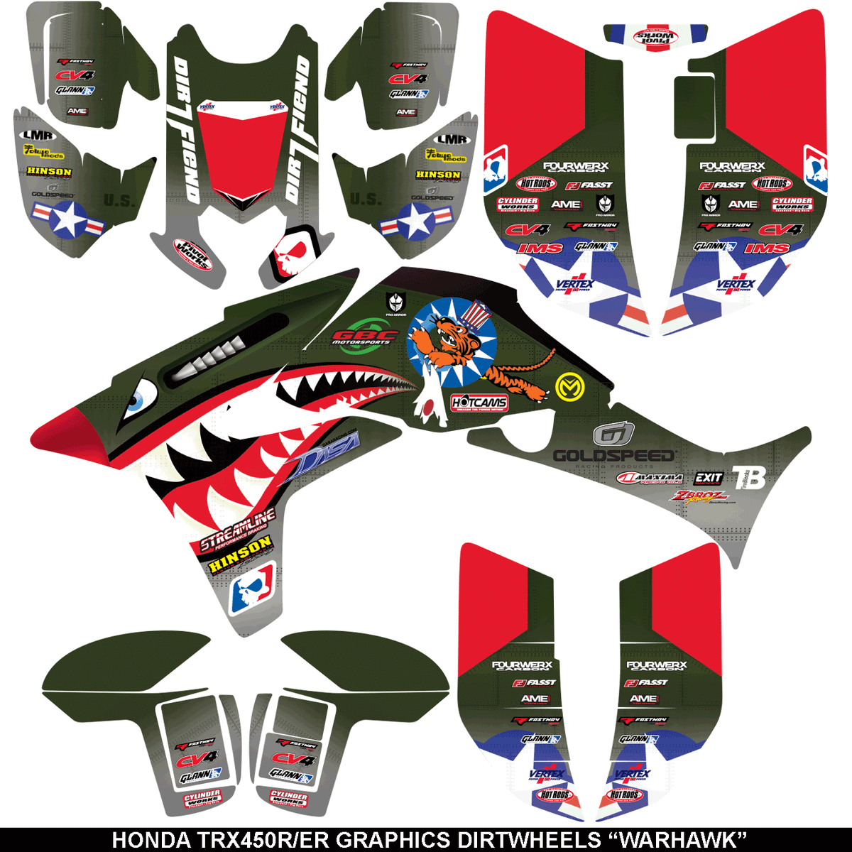 TRX450R GRAPHICS BRIAN'S REPLICA "WARHAWK" – DIRTFIEND RACING